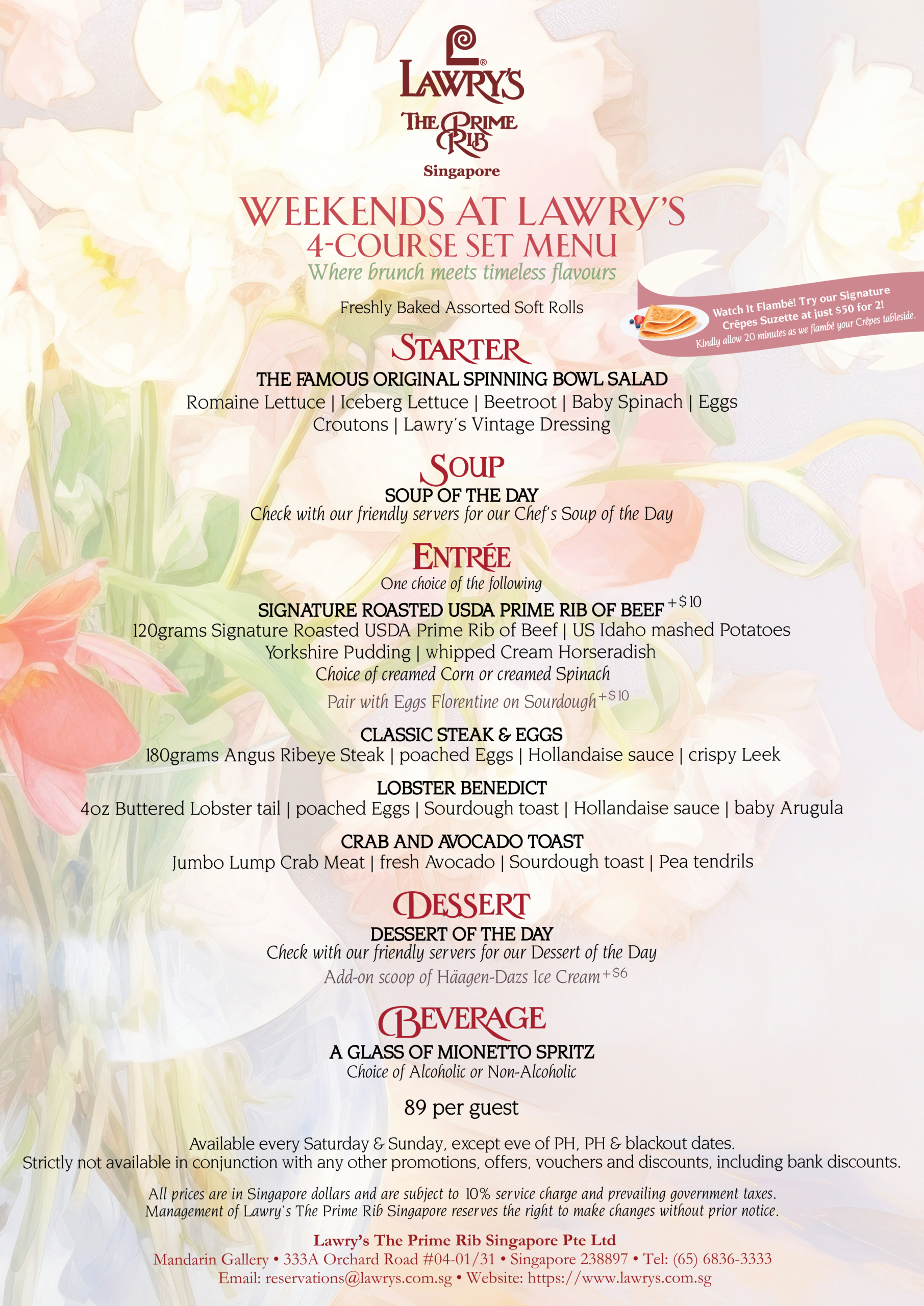 WEEKENDS AT LAWRY'S | Lawrys The Prime Rib Singapore